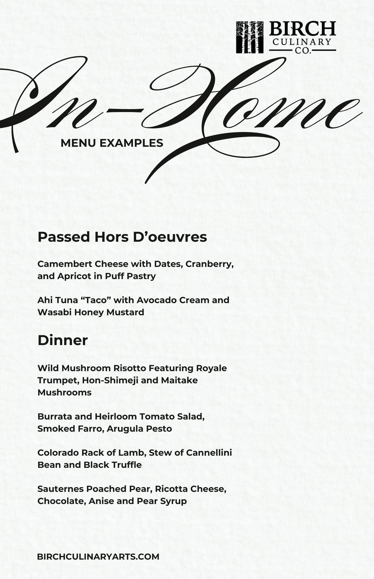 Catering - Birch Culinary Co.